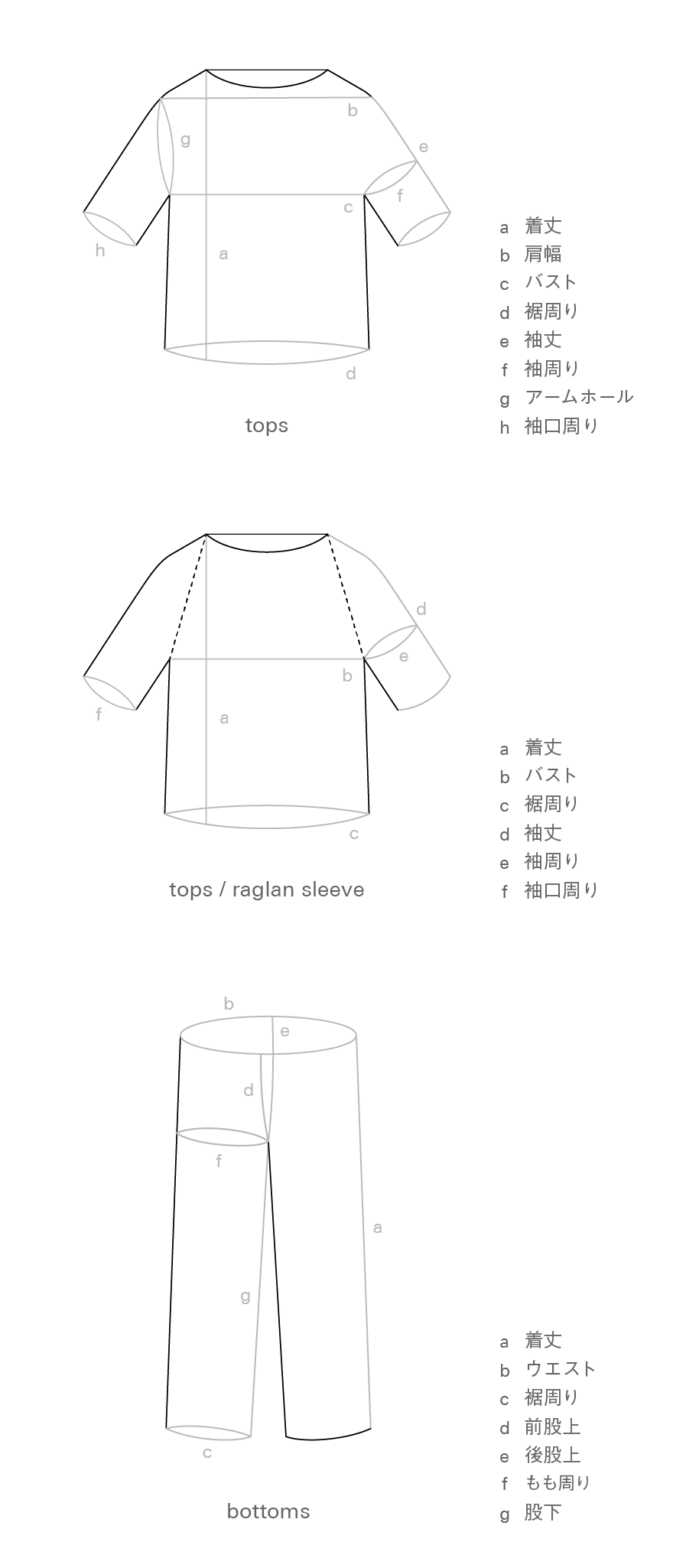 evam eva｜size guide
